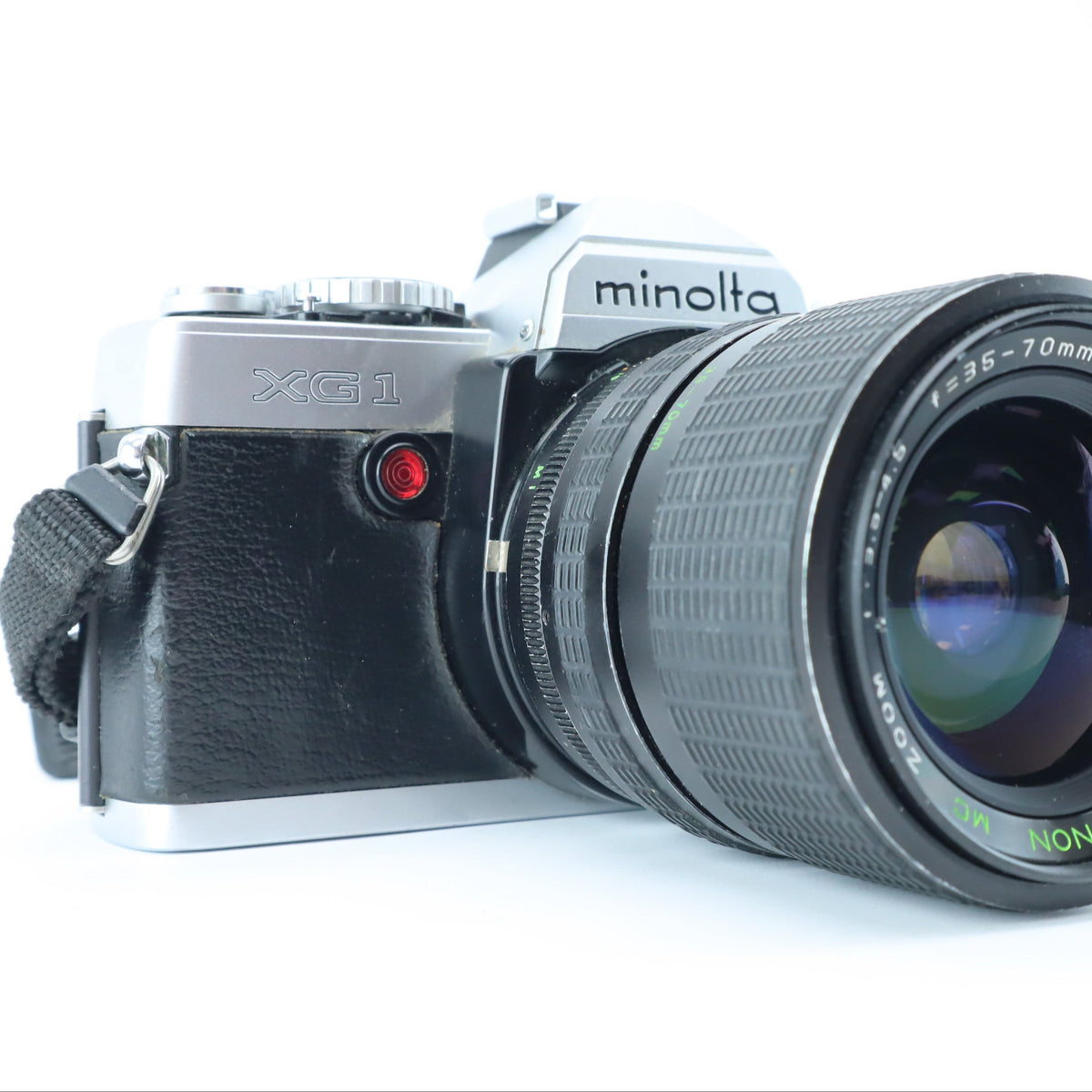 Minolta XG-1 + Makinon MC 35–70mm f/3.5–4.5 – Hard to Find Camera Store