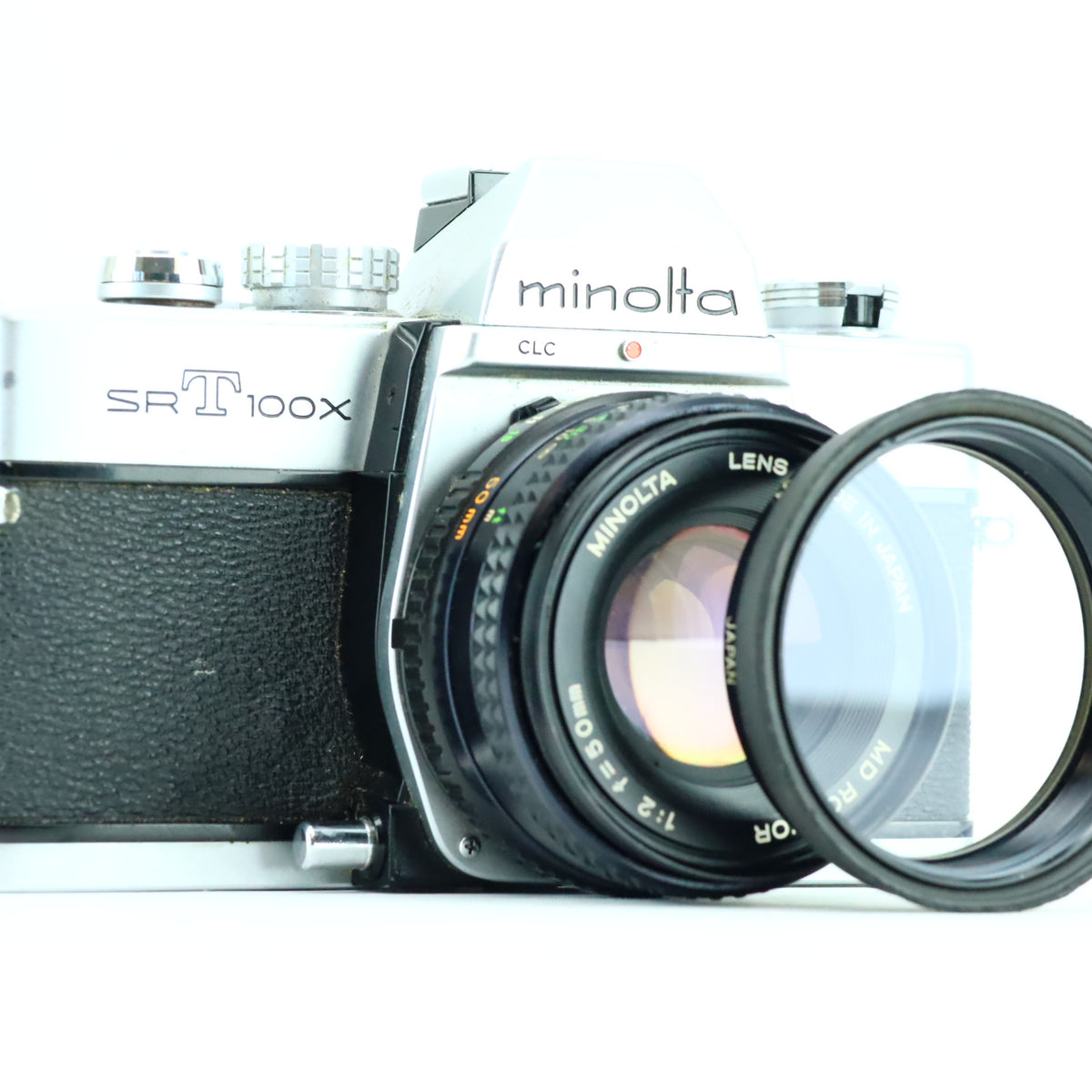 Minolta SRT100X with MD Rokkor f=50mm 1:2 lens – Hard to Find Camera Store